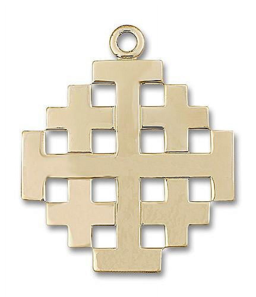 Extel Extra Large 14kt Gold Filled Jerusalem Cross Medal, Made in USA ...