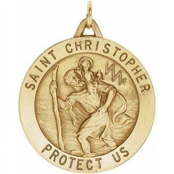 Extel Large 14K Yellow Gold Mens Womens Religious Catholic St ...