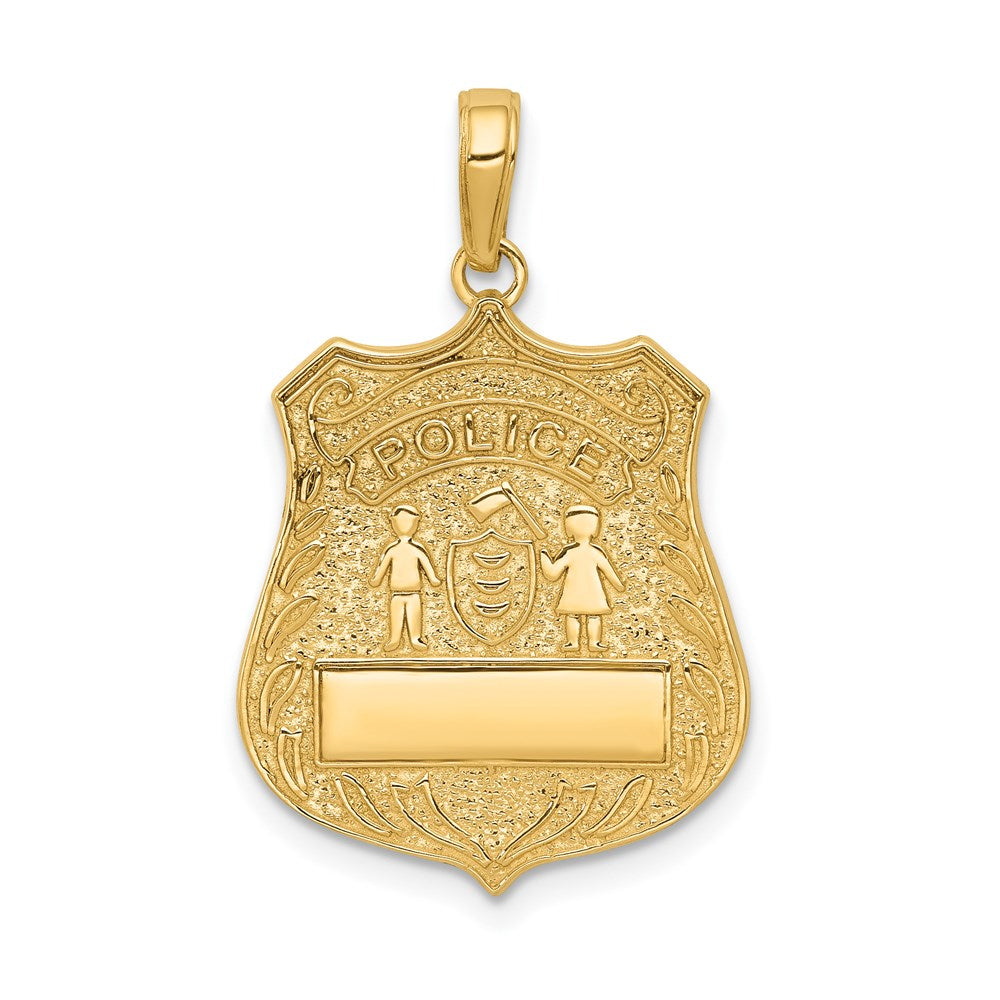 Extel Large 14k Gold Large Police Badge Pendant - Walmart.com