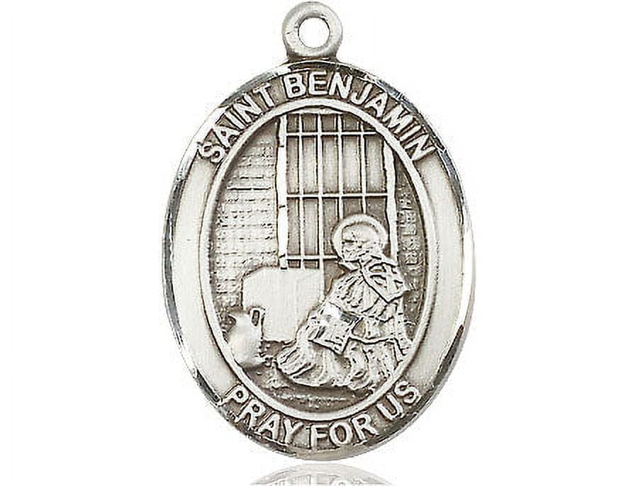 Extel Large Oval Pewter St. Benjamin Medal, Made in USA - Walmart.com