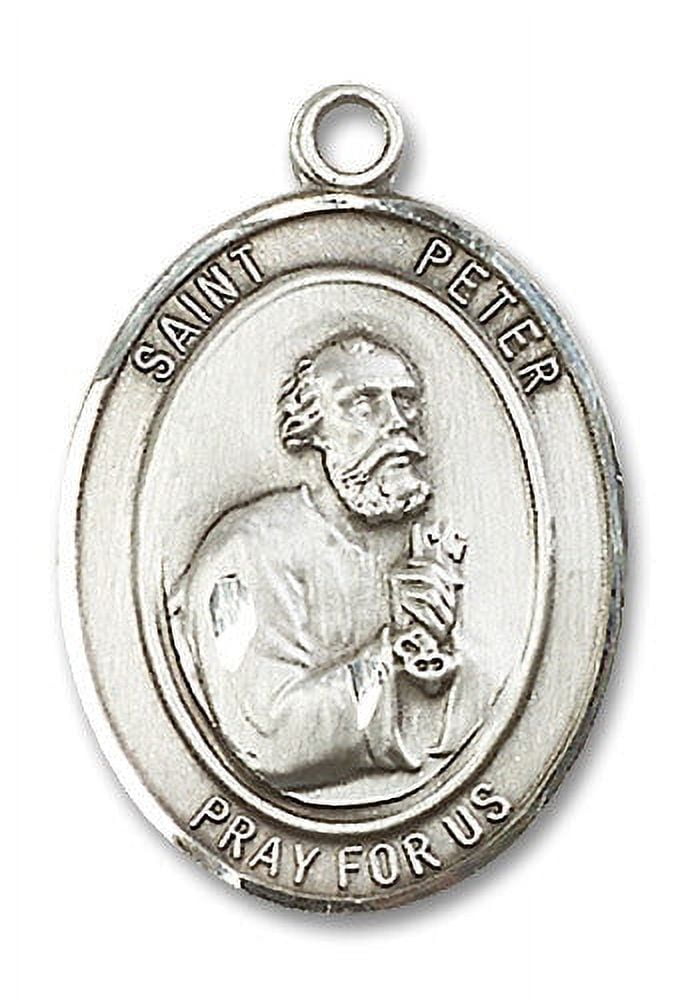 Extel Large Oval Sterling Silver St. Peter the Apostle Medal, Made in ...