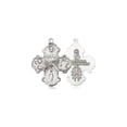 Extel Large Pewter Traditional Catholic 4-Way Cross Cruciform Medal ...