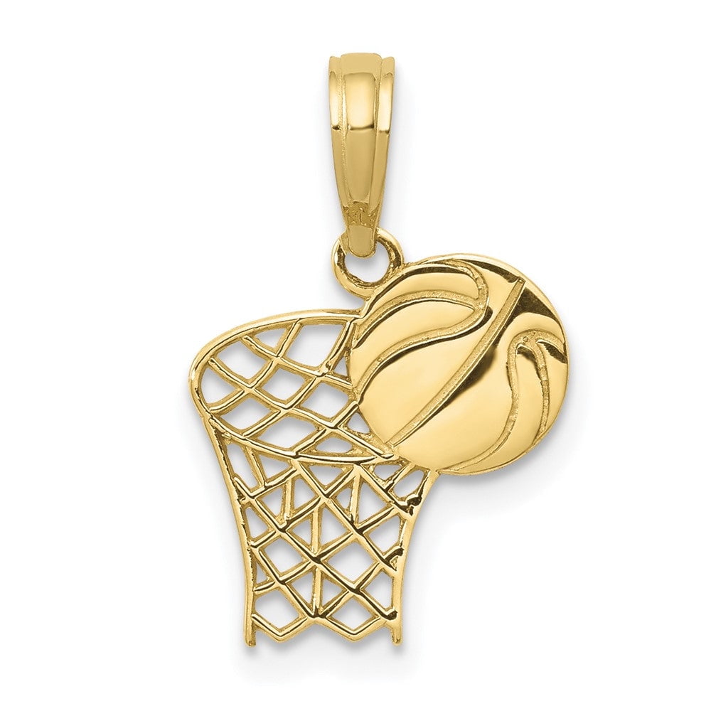 Extel Medium 10k Gold Basketball Hoop and Ball Penda - Walmart.com