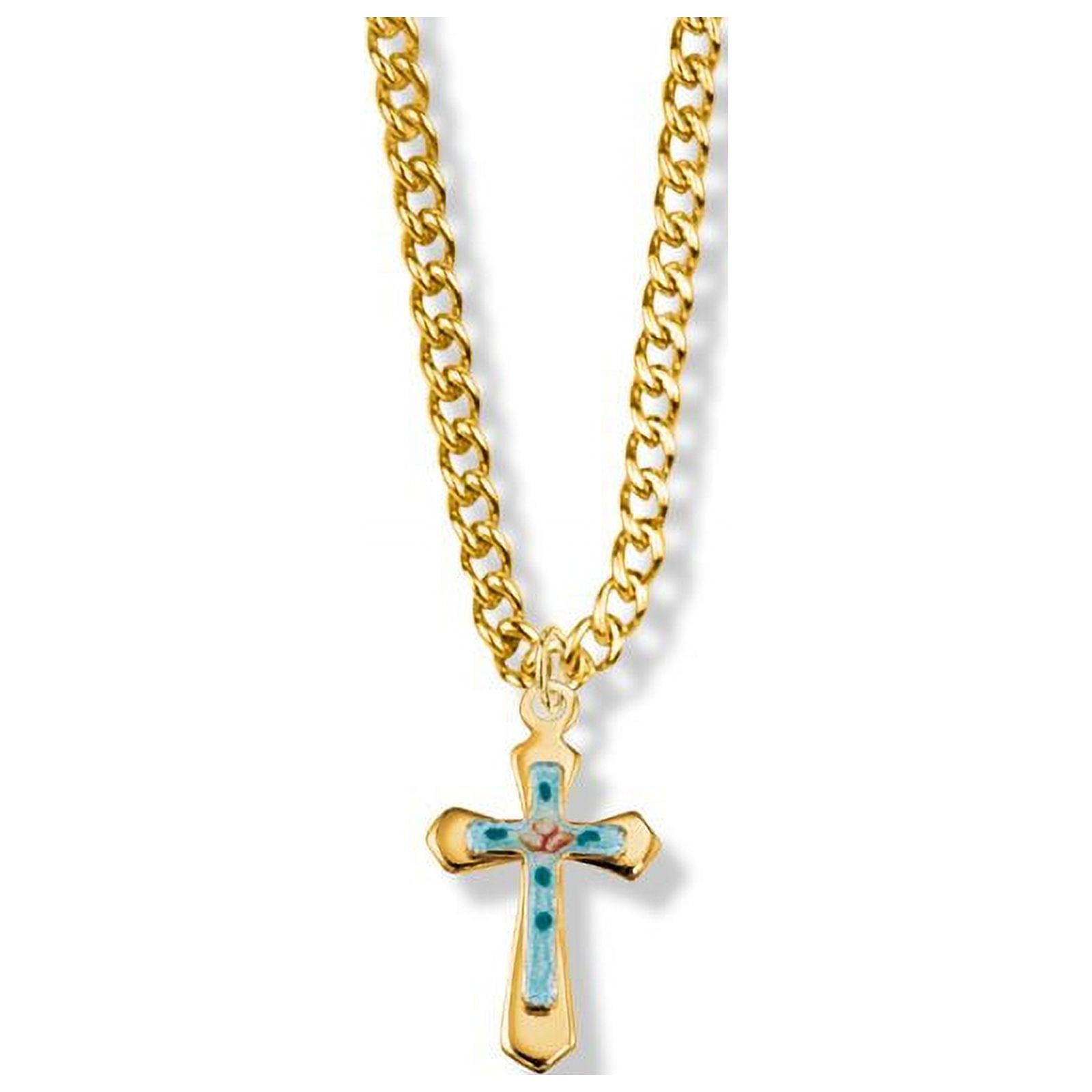 Extel Medium 18KT Gold Plated Over Sterling Silver Enameled Rose and ...