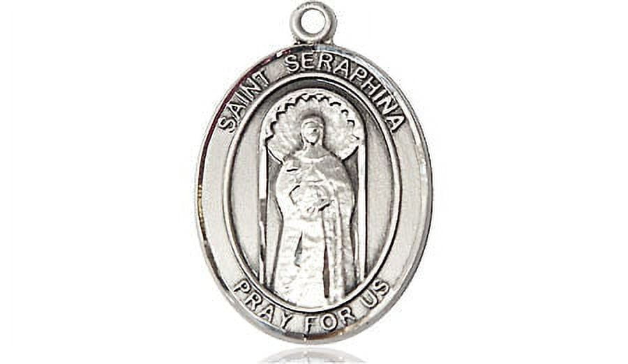 Extel Medium Oval Pewter St. Seraphina Medal, Made in USA - Walmart.com