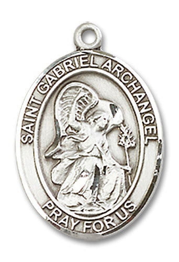 Extel Medium Oval Sterling Silver St. Gabriel the Archangel Medal, Made ...