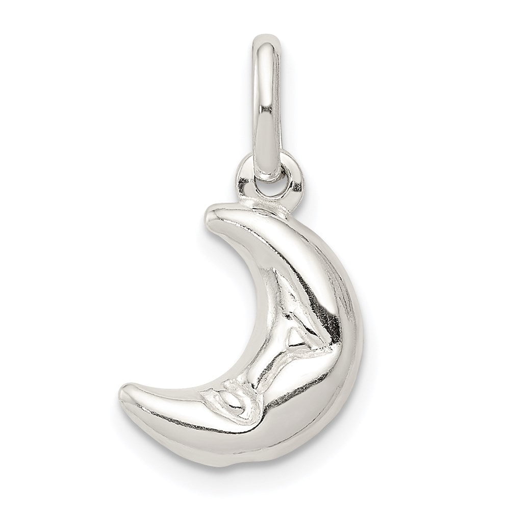 Extel Medium Sterling Silver 3-D Half Moon Charm - Walmart Business ...
