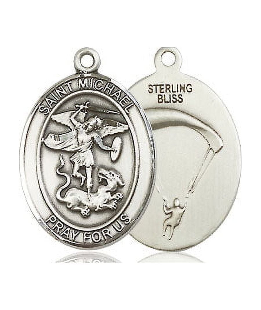 Extel Oval Medium Pewter St Michael Paratrooper Medal, Made in USA ...