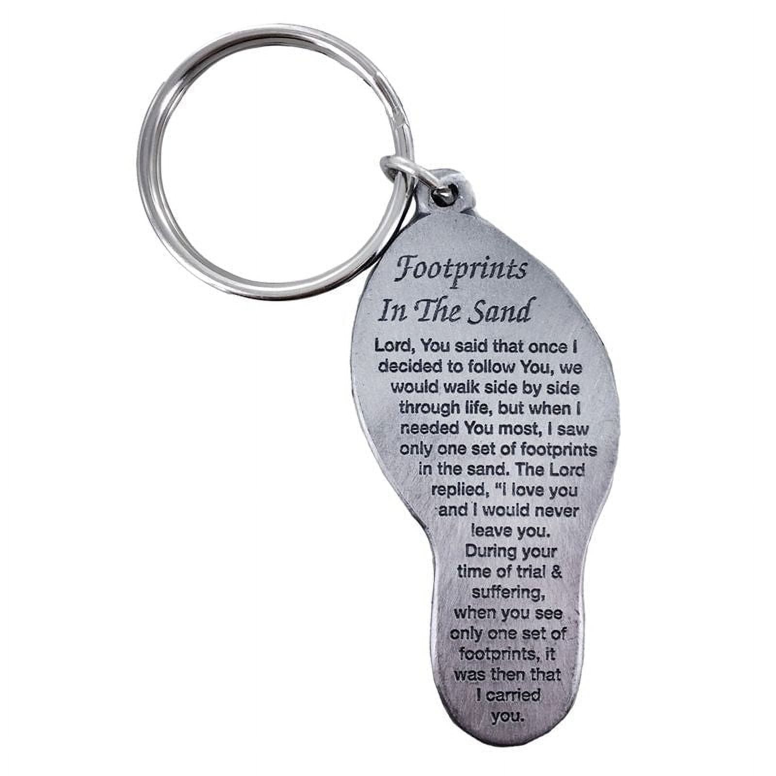 Extel Pewter Footprints in the Sand Key Chain - Walmart.com