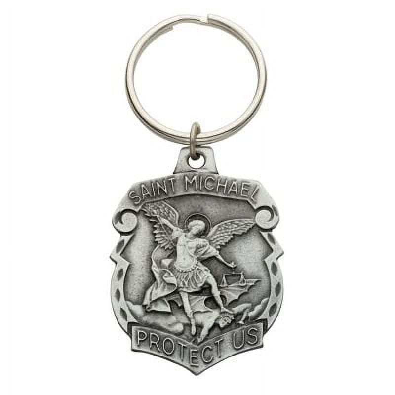 Extel Pewter Shield St. Michael, Patron Saint of Police Officers Key ...
