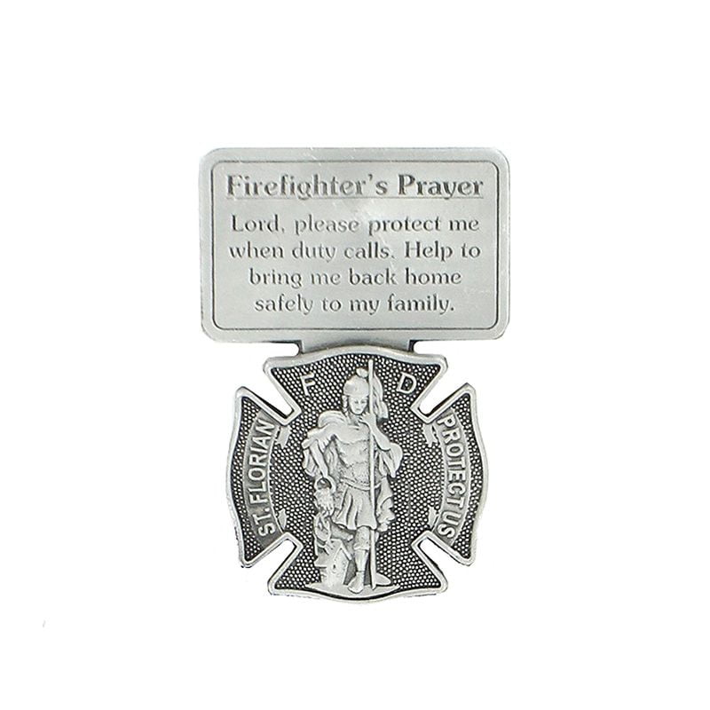 Extel Pewter St. Florian Firefighter's Prayer Sun Visor Clip for Fire ...
