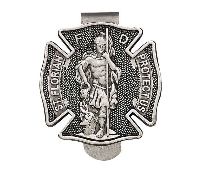 Extel Pewter St. Florian, Patron Saint of Firefighters Sun Visor Clip ...