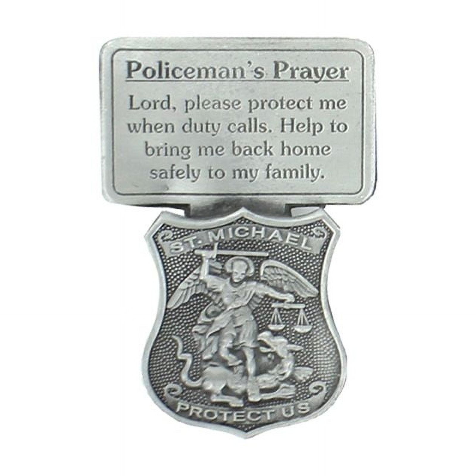 Extel Pewter St. Michael Policeman's Prayer Sun Visor Clip for Police ...