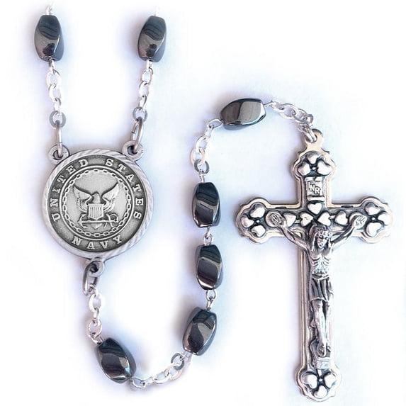 Extel Soldier of God Military Rosary 7mm Hematite Beads Rosary with ...