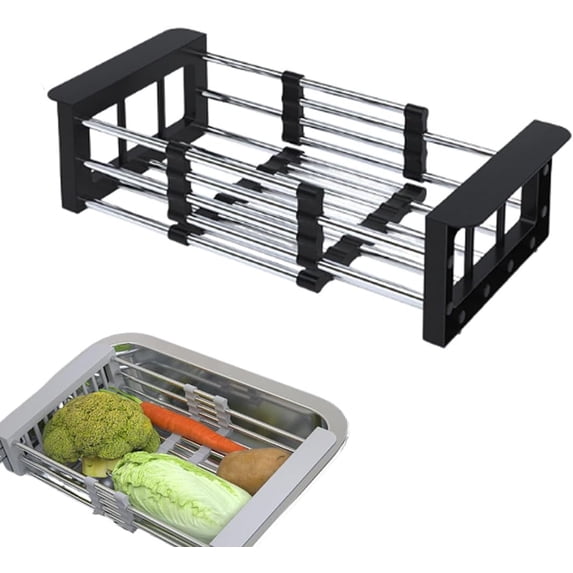 Extend Kitchen Sink Drain Basket, Adjustable Stainless Steel Space ...