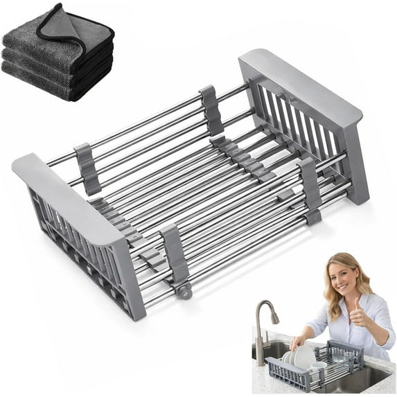 Extend Kitchen Sink Drain Basket Stainless, Adjustable Sink Strainer ...