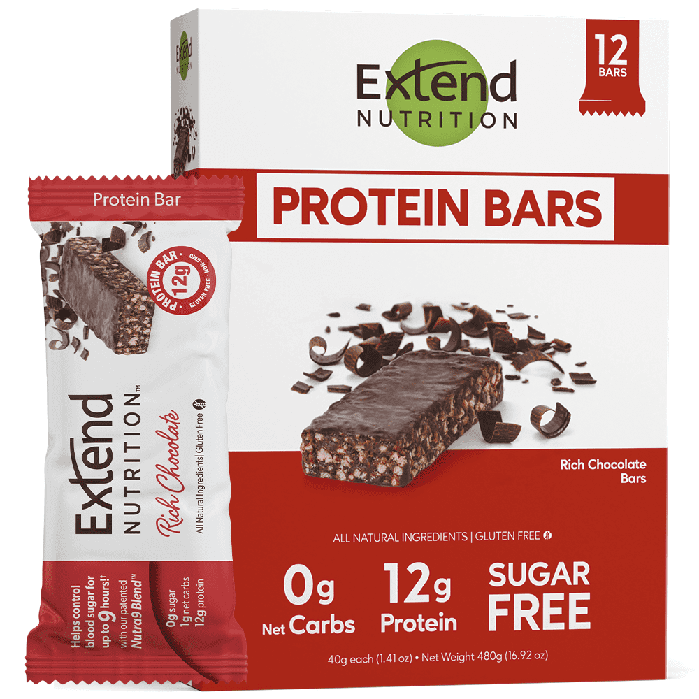 Extend Nutrition Bar, Zero Sugar, Low Carb, Protein Bars, Rich ...