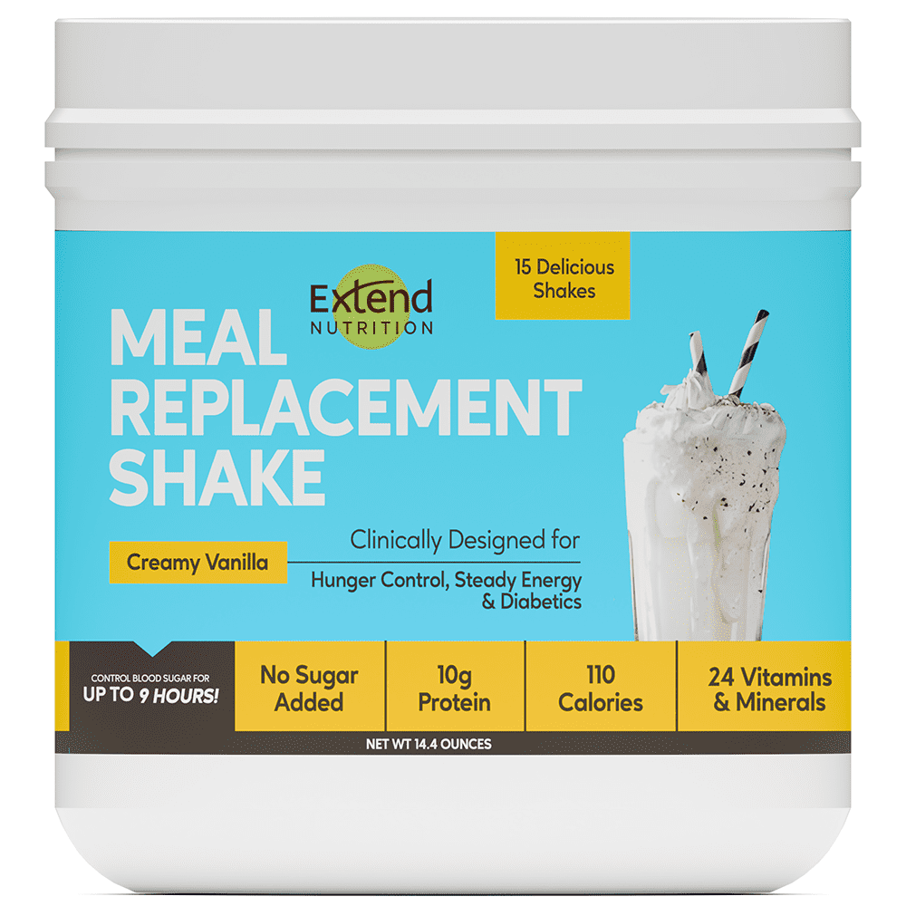 Extend Bar Vanilla Protein Shake Mix for Diabetes & Prediabetes, 15 ...