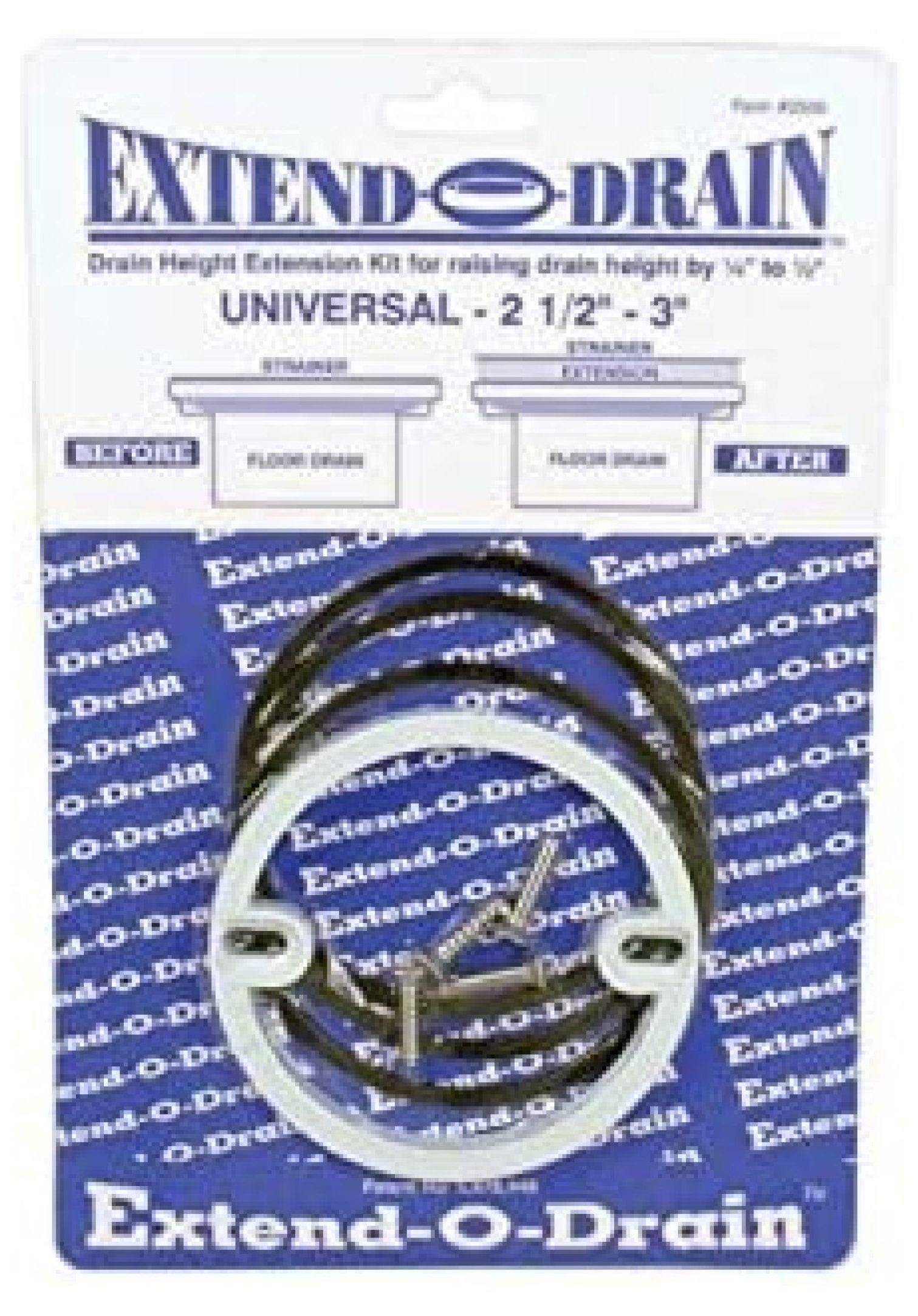 Extend-O-Drain 2 1/2" - 3" Shower Drain Height Extension Kit - Walmart.com