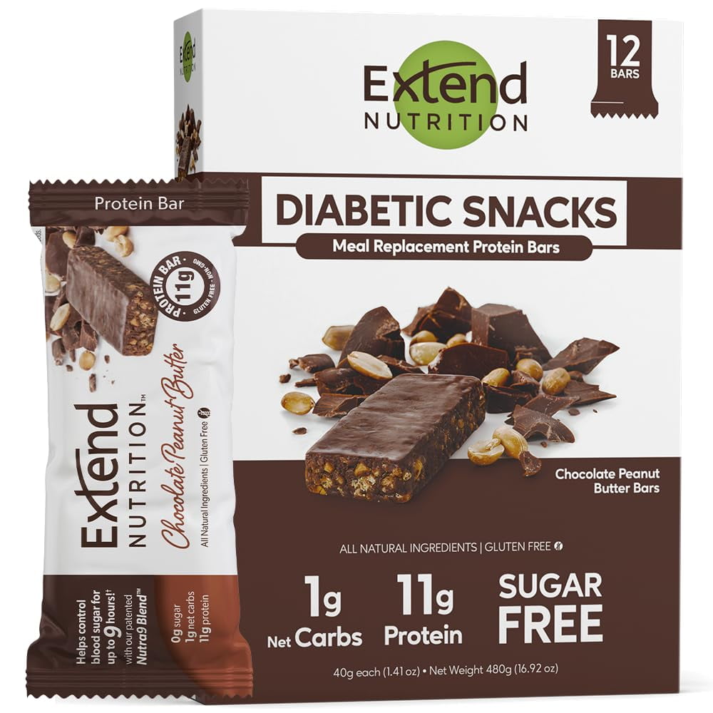 Extend Sugar Free Protein Bars, Perfect Diabetic MDH1Snacks, High ...