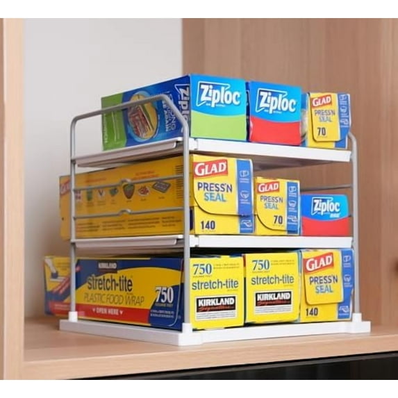 Extendable 3-Tier Holder for Heavy Items, Jars, Bottles, Cans, Plastic ...