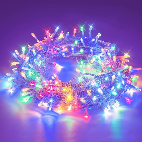 200 FT 500 LED Christmas Lights Outdoor Fairy Lights Plug in Extra Long ...