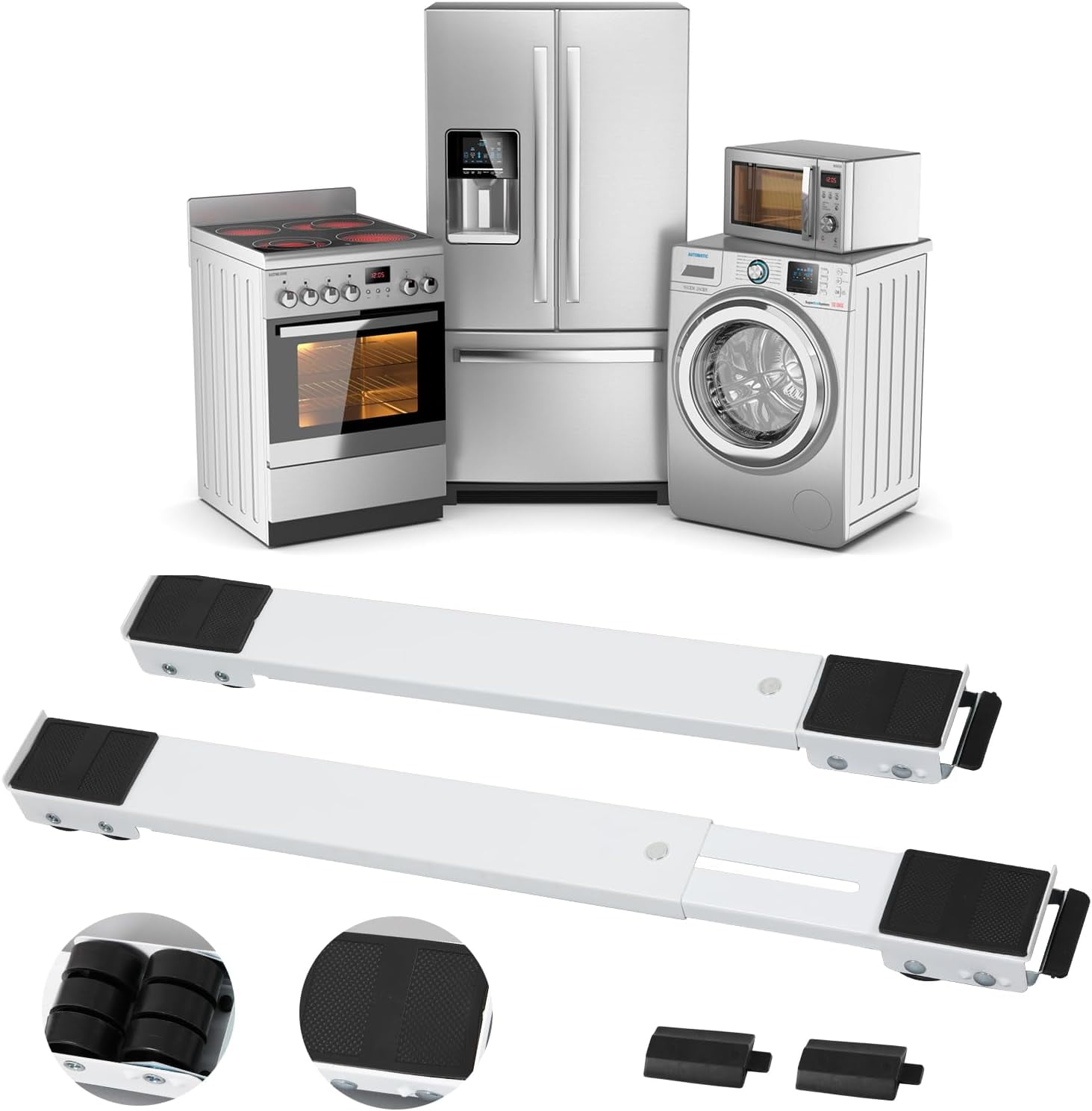 Extendable Appliance Rollers for Washer and Dryer,Mobile Washing ...