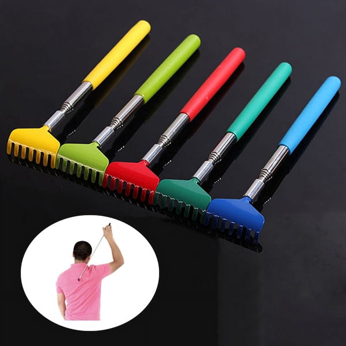 Extendable Back Scratcher Stainless Steel Telescopic Anti Itch Flexible ...
