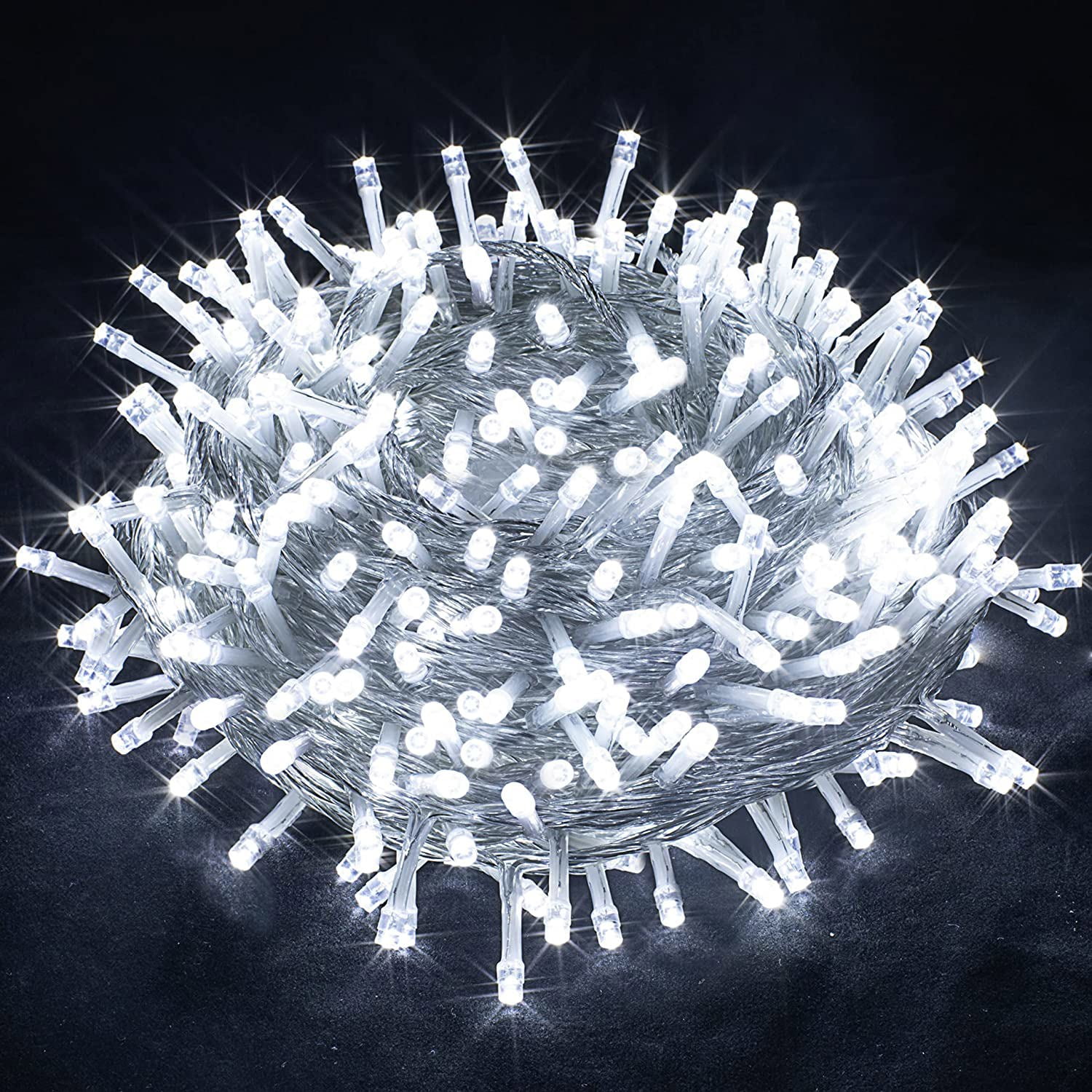 Extendable Christmas Lights Indoor Outdoor, 33FT 100LED Plug in Twinkle ...