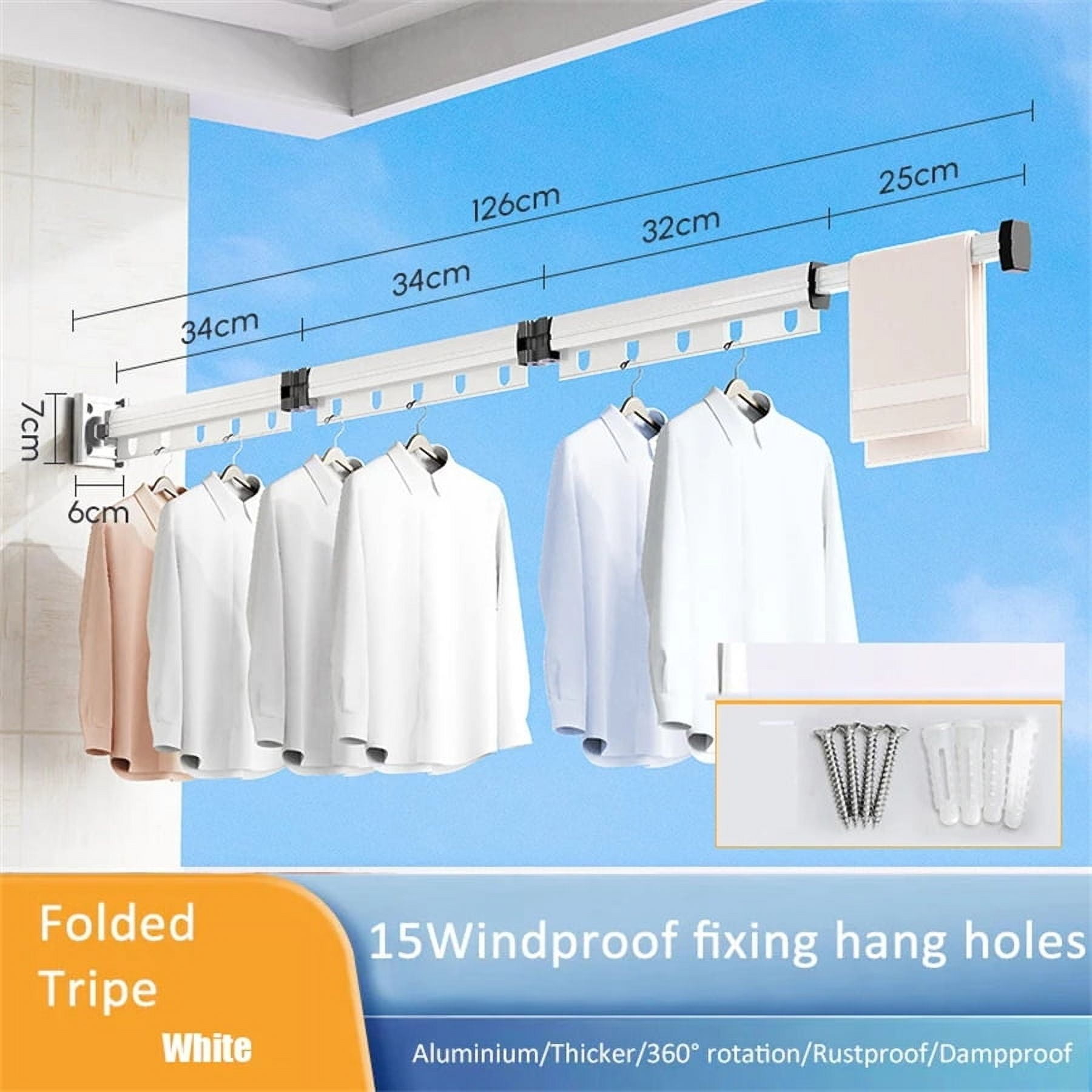 Extendable Clothes Hanger Indoor Retractable Cloth Drying Rack Space ...