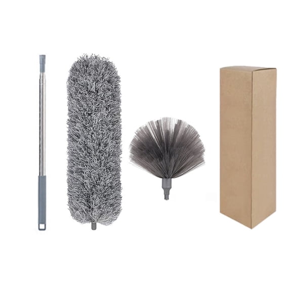 Extendable Cobweb Duster Set with Telescopic Handle Microfiber and ...