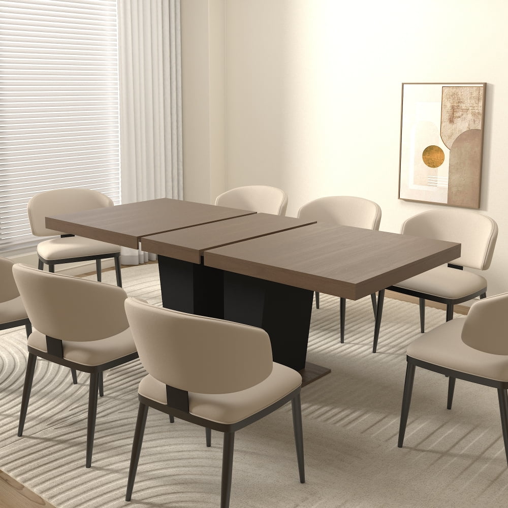 Extendable Dining Room Table for 4-10 People,Wooden Transformer Kitchen ...