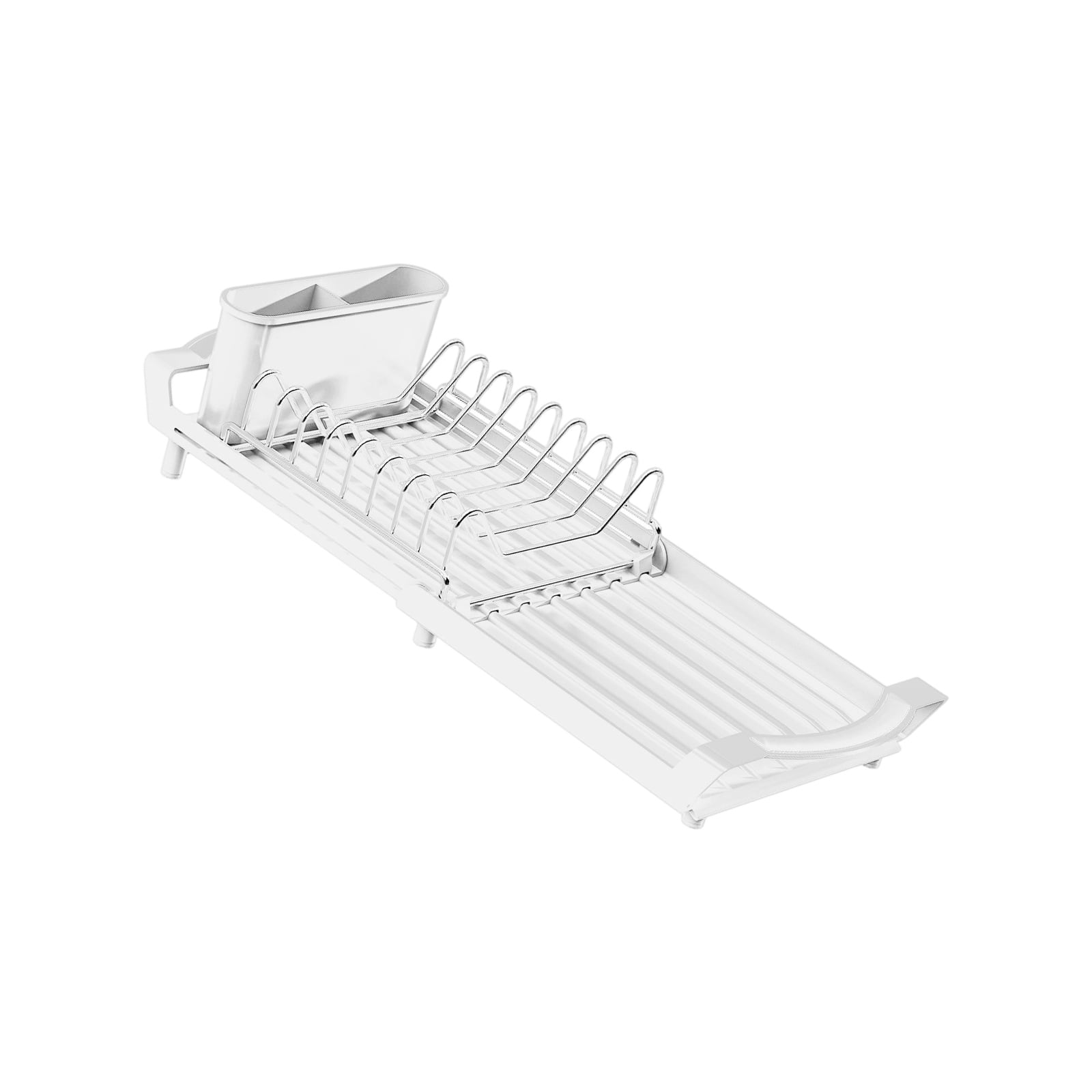 Extendable Dish Drying Rack Including Tool Holder and Efficient Drain ...