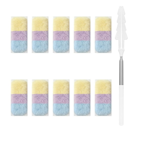 Extendable Duster with 10 Disposable Electrostatic Heads, Adjustable ...