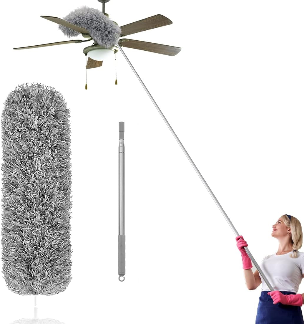 Extendable Dusters for Cleaning - Feather Duster with Stainless Steel ...