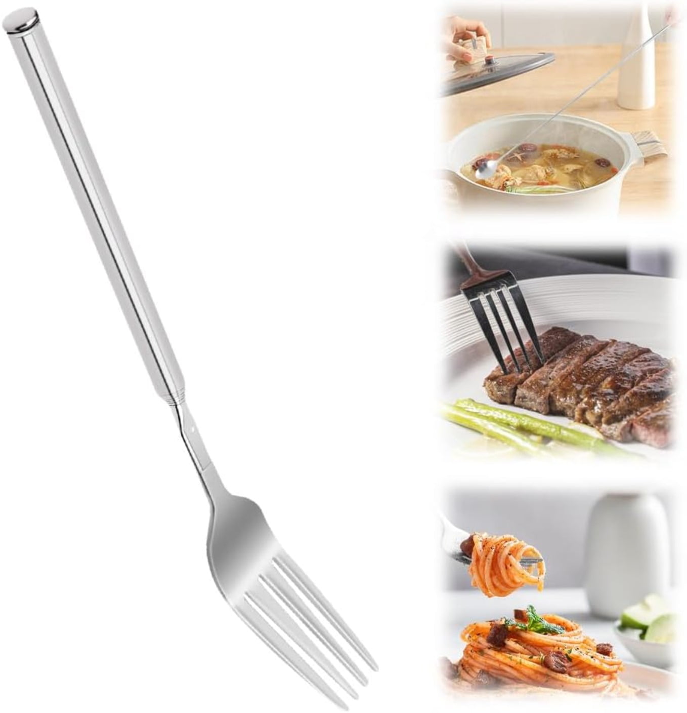 Extendable Fork,8.7 to 25.4 Inch Expandable fork prank,Expandable fork ...