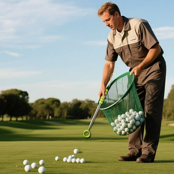 Extendable Golf Ball Grabber Stick, 1 Count, Green Grip, 12.2 Inch ...