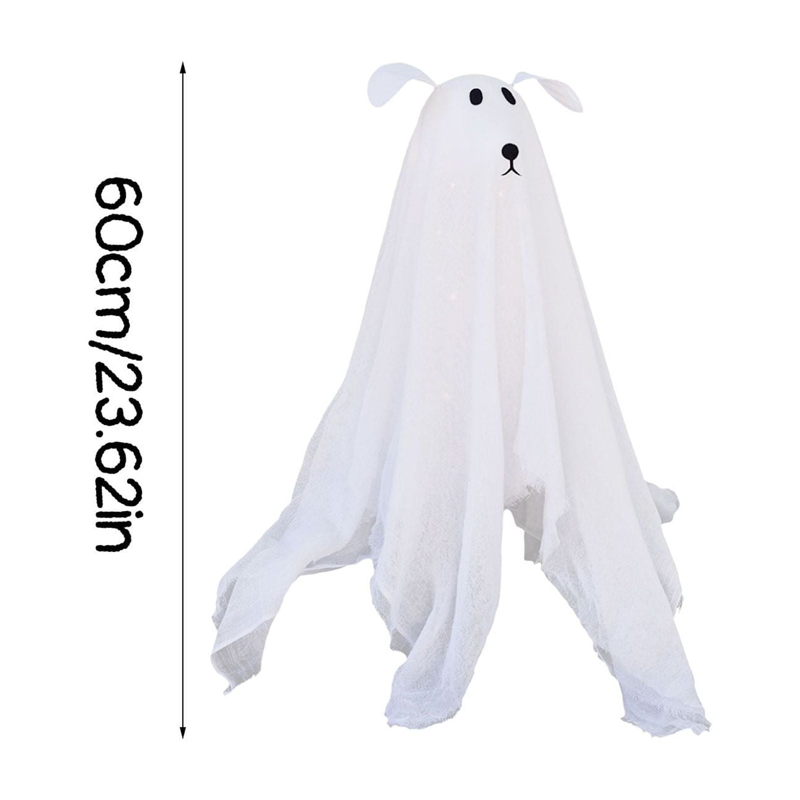 Extendable Halloween Party Decorations Lit Ghost Collection White Light ...