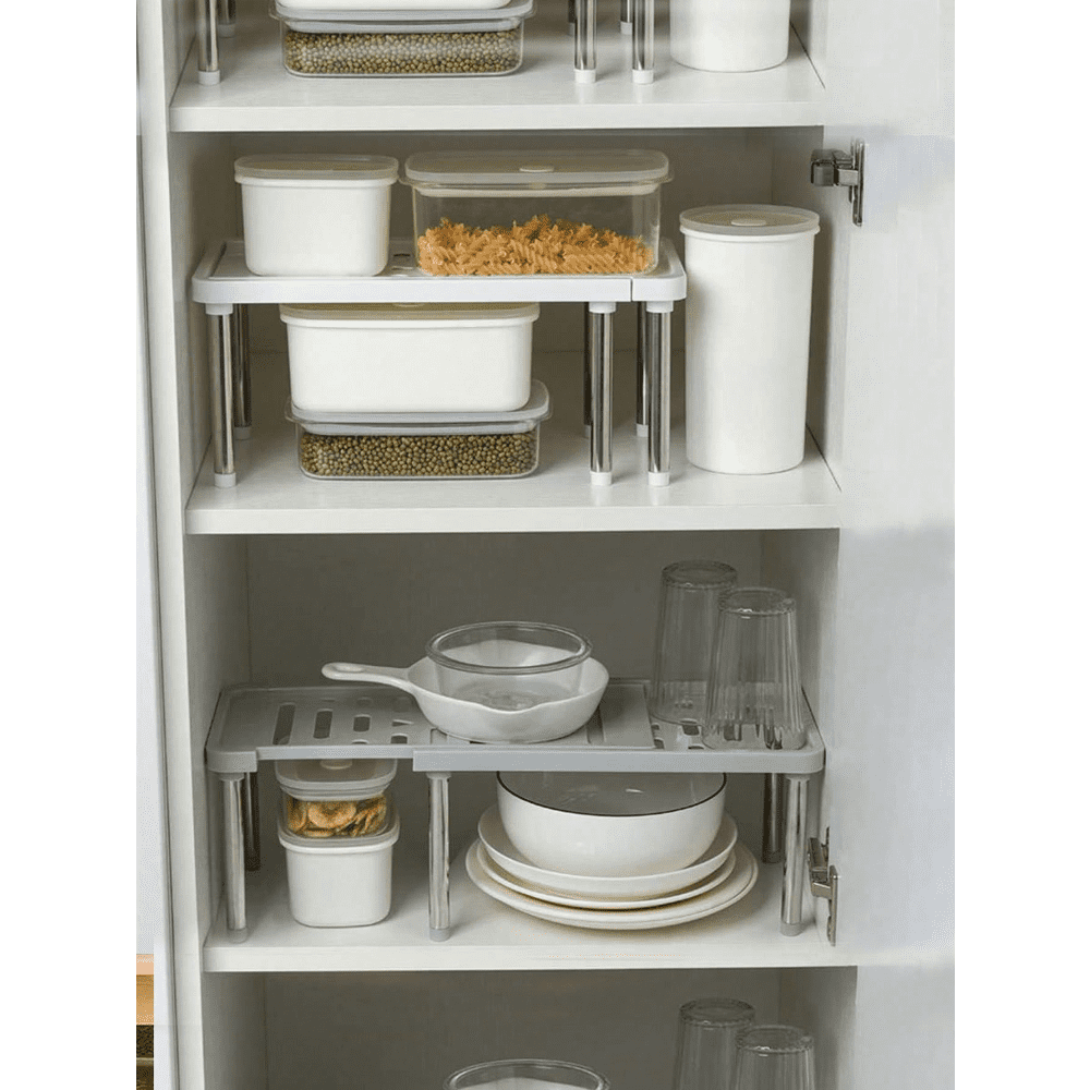 Extendable Kitchen Organizer Rack, Multi-Functional Under Sink Shelf ...