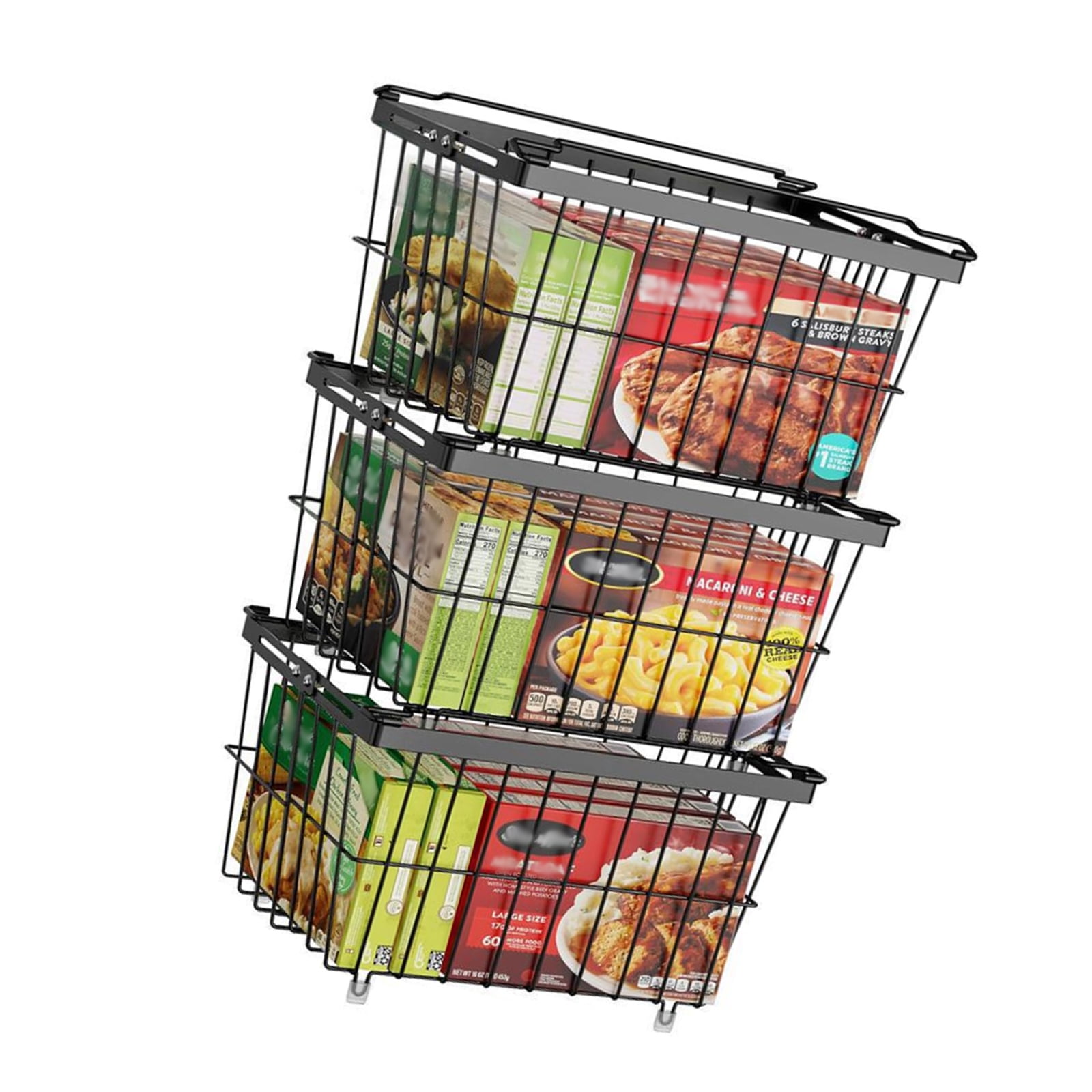 Extendable Kitchen Refrigerator Basket Permanent Metal Wire Planner For ...