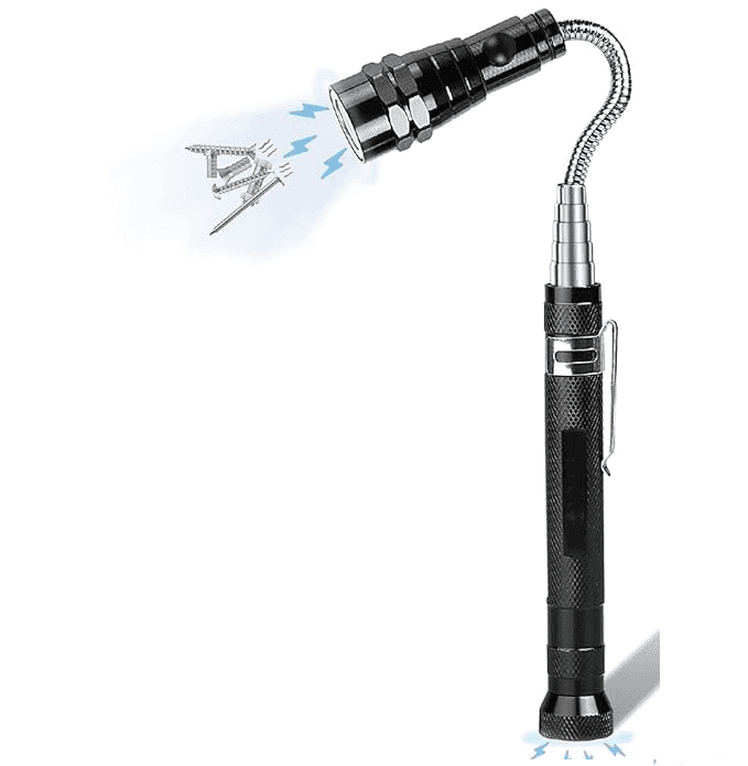 Versatile Extendable Magnetic Flashlight in Black - Perfect Telescoping ...