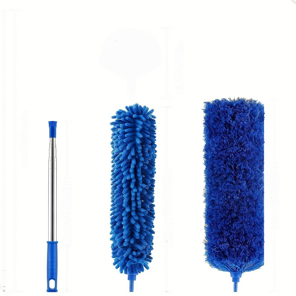 Extendable Microfiber Duster Set,40cm Telescopic Handle for High ...