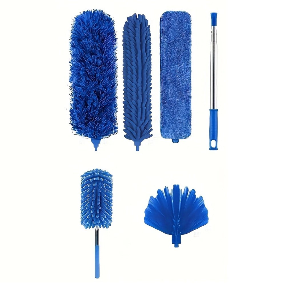 Extendable Microfiber Duster Set,6-Piece Telescopic Cleaning Kit for ...
