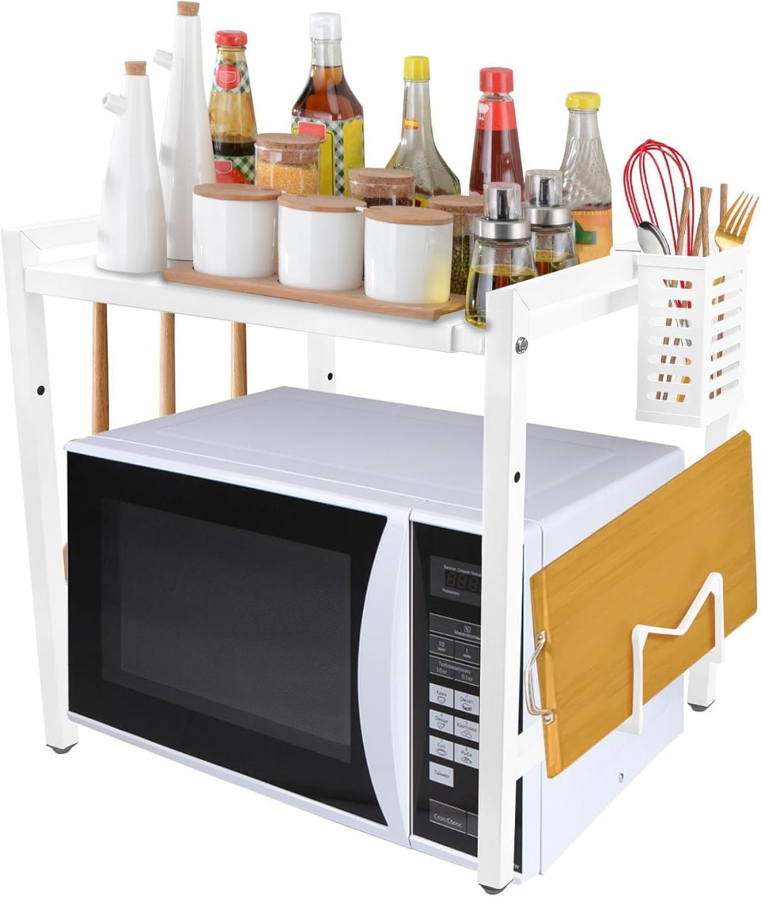 Extendable Microwave Oven Rack,Adjustable Microwave Toaster Shelf Heavy ...