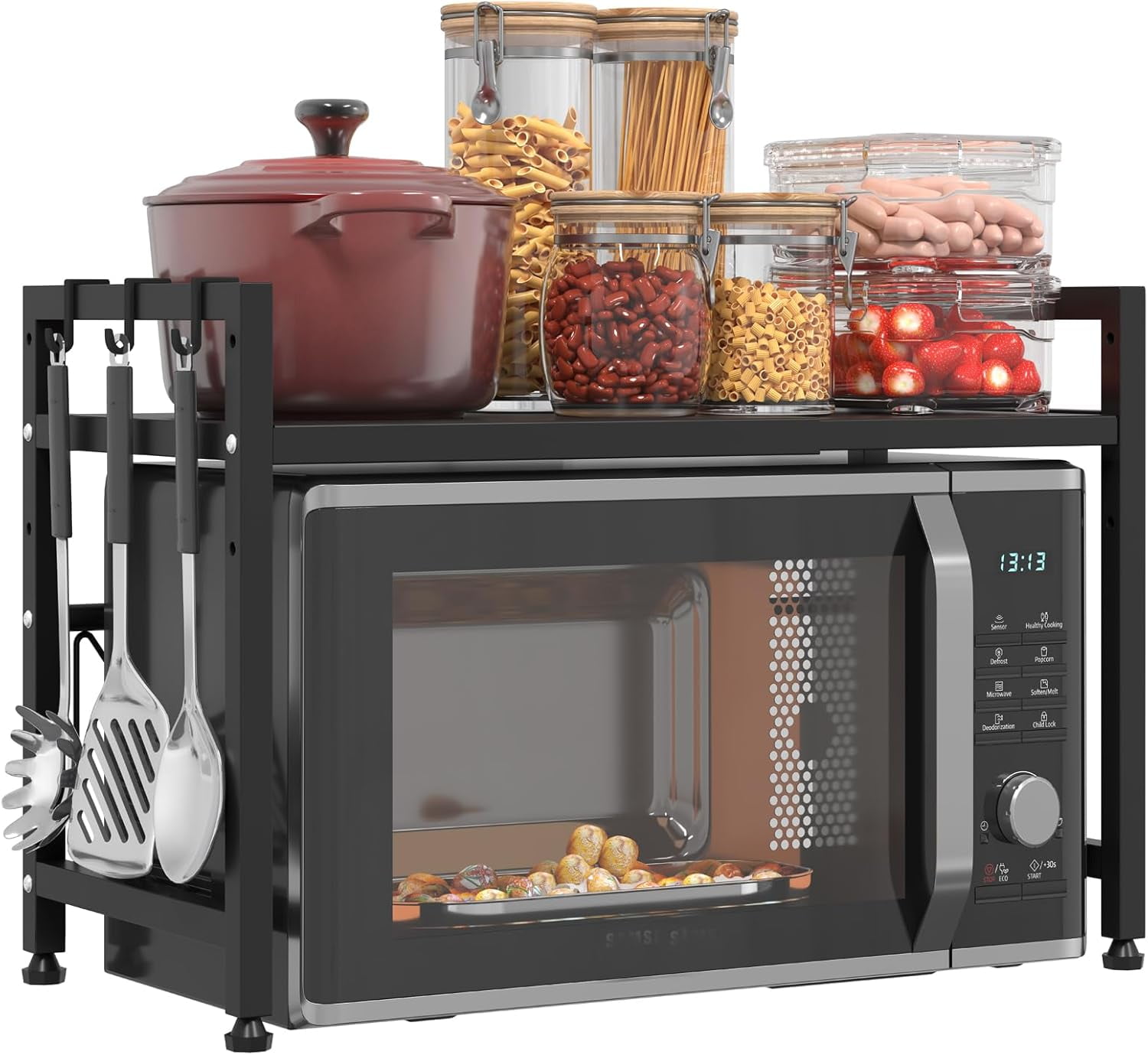 Extendable Microwave Oven Stand, Adjustable Microwave rack Toaster ...