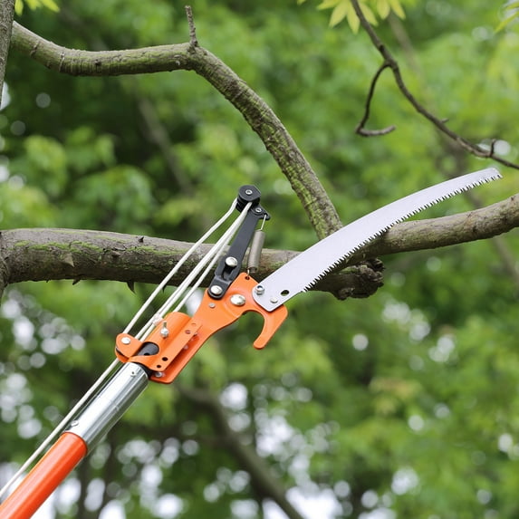Extendable Pole Saw & Tree Pruner — 7.3–27 ft Manual Branch Trimmer ...