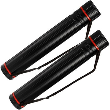 DEWEL Telescoping Drawing Poster Tube, Waterproof Plastic, Light, Black ...