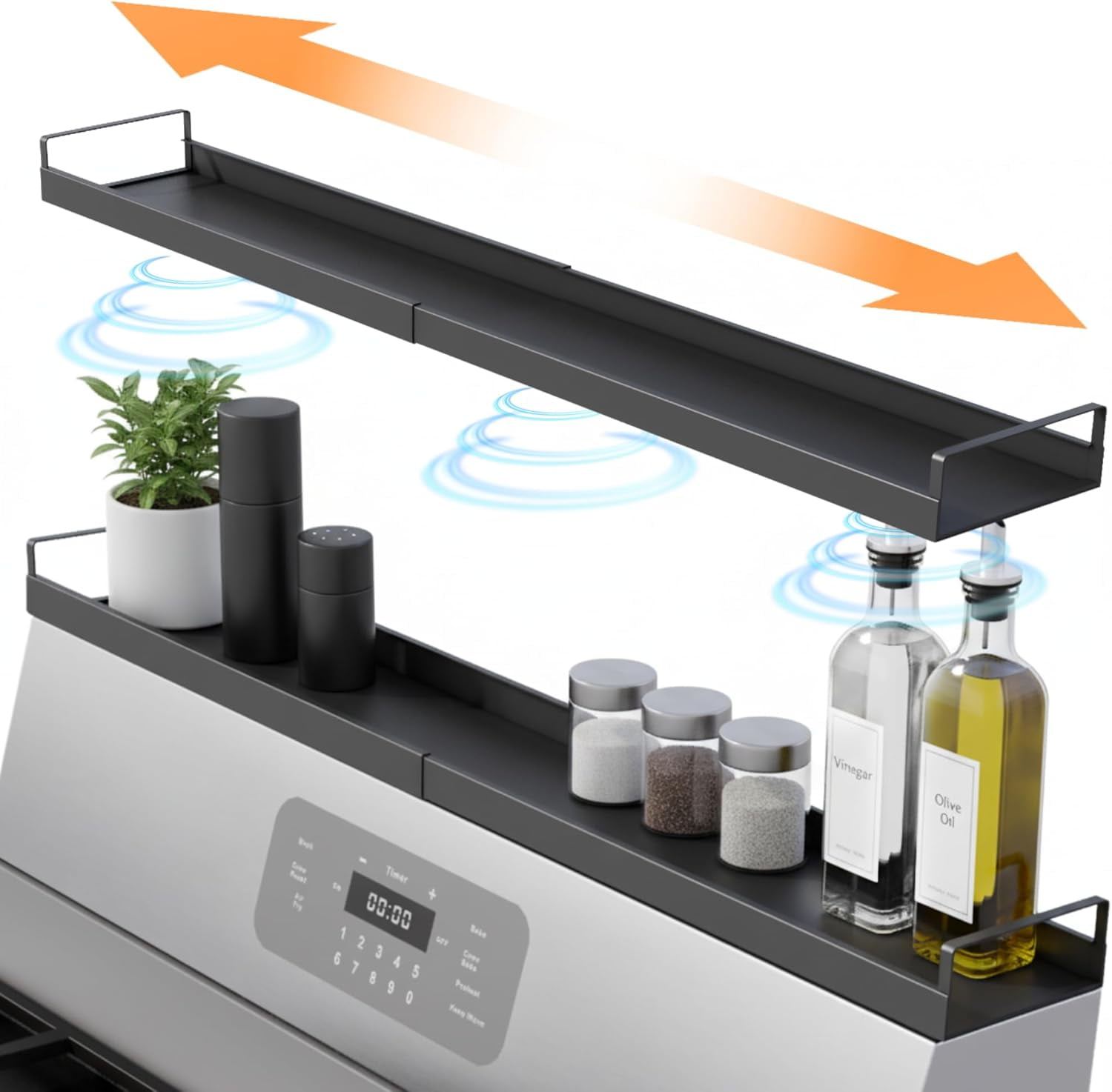 Extendable Stainless Steel Over the Stove Shelf for Back of Stove (16 ...