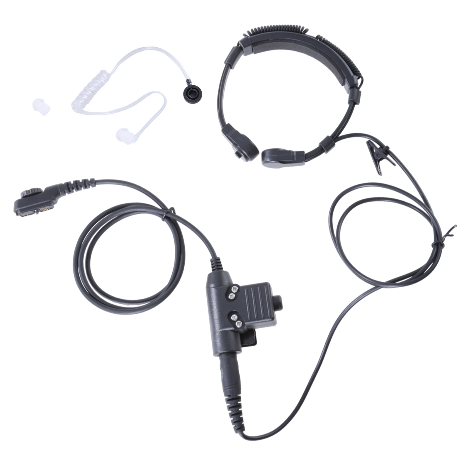 Extendable Throat Vibrations Push to Talk Mic Microphones Air Tubes ...