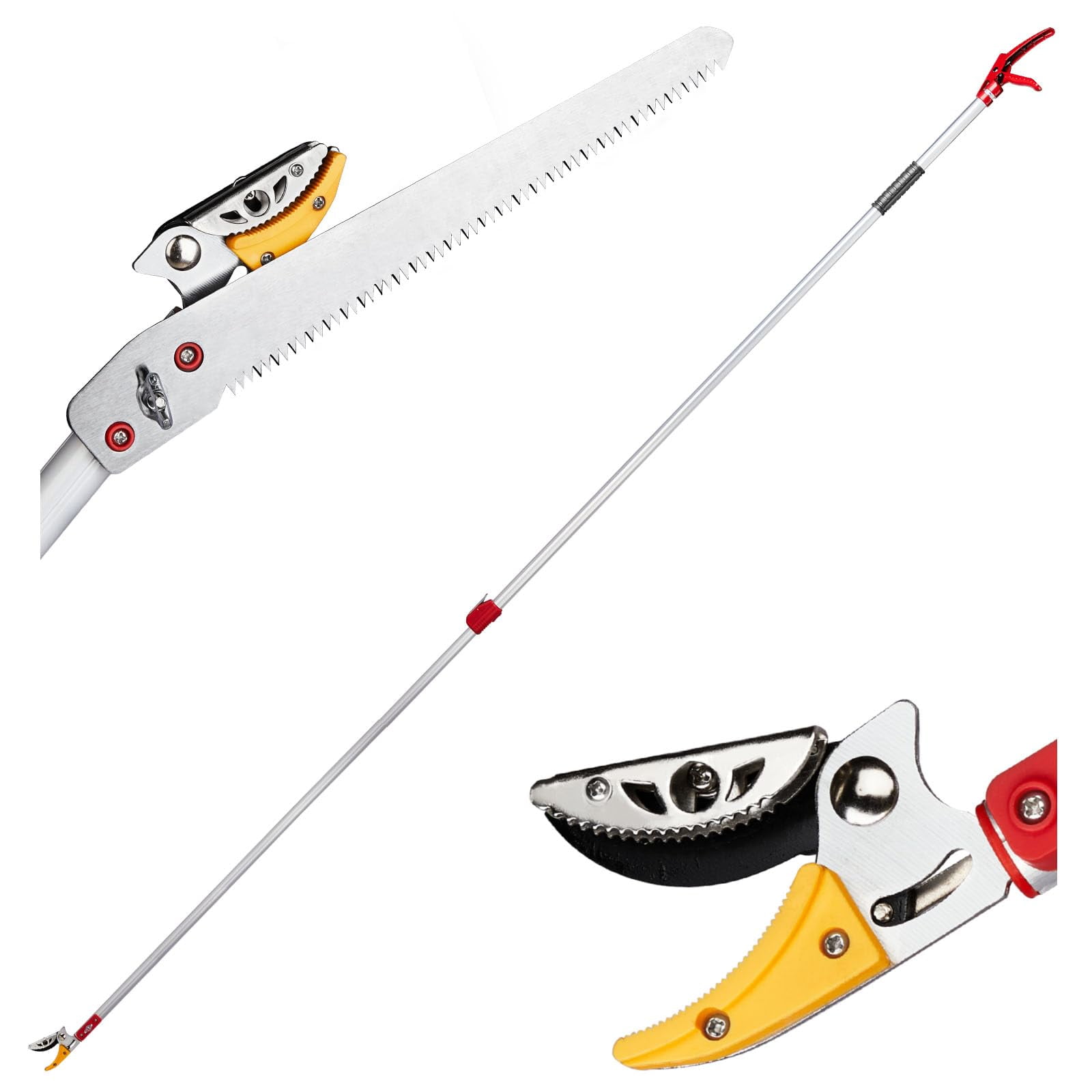 Extendable Tree Trimmer 5.9 to 9.8 Feet, Lightweight Aluminum Pole Saw ...
